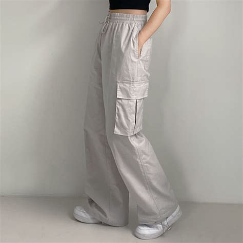 [y2k 스트릿] 힙한 2way 스트링 카고 와이드 조거 팬츠 아메카지 레트로 빈티지 유니크]프렌치조거팬츠