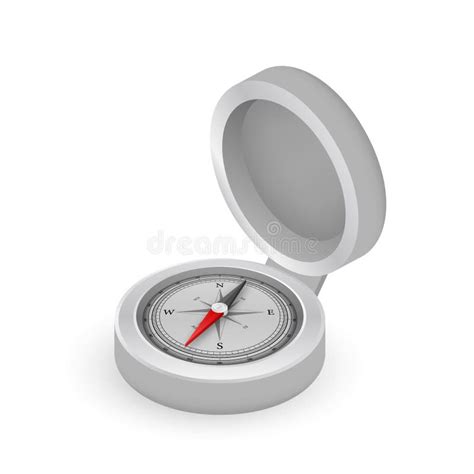 Compass On White Background Flat Vector Navigation Symbol Stock Vector