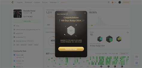 Video New Leetcode Badge Unlocked Davinder Kumar Posted On The Topic Linkedin