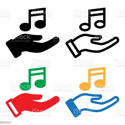 핸드 홀딩 음악 아이콘 음악 노트 아이콘입니다 벡터 일러스트 스톡 일러스트레이션 0명에 대한 스톡 벡터 아트 및 기타 이미지 0명 25 센트 개념 Istock