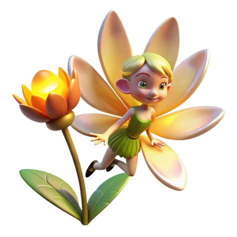 Stunning Vintage A Mischievous Pixie With Dragonfly Wings Hovering
