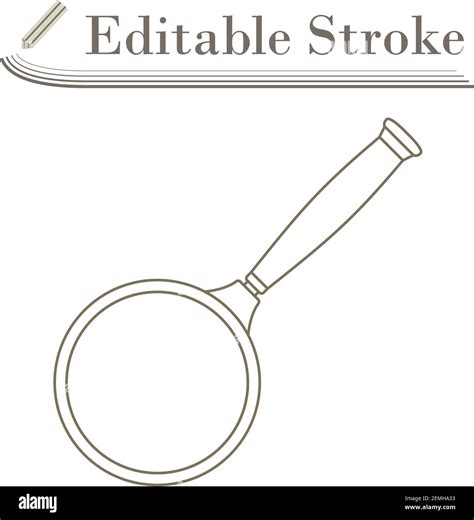 Magnifier Icon Editable Stroke Simple Design Vector Illustration