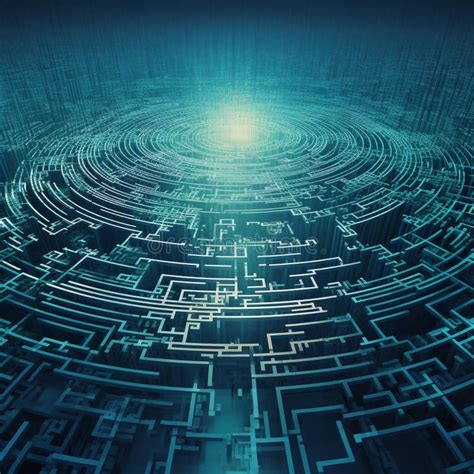 Abstract Image Of Maze Made Up Of Financial Charts And Data For Symbolizing The Idea Of