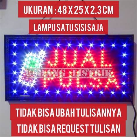 Jual Lampu Led Sign Papan Tulisan Lampu Jual Pulsa BOSSECOM TIDAK BISA CUSTOM TULISAN