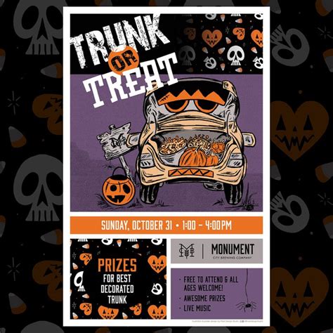 Jen Borror On Behance Poster Design Halloween Patterns Poster Drawing