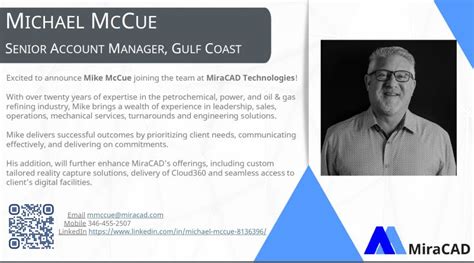 Welcoming Michael Mccue To The Miracad Team In Houston Tx We Are Very