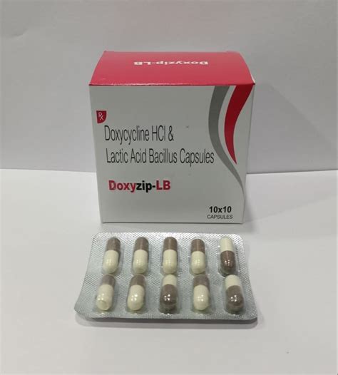 DOXYZIP LB Mg Doxycycline HCL And Lactic Acid Bacillus Capsule Capsules At Rs Box In