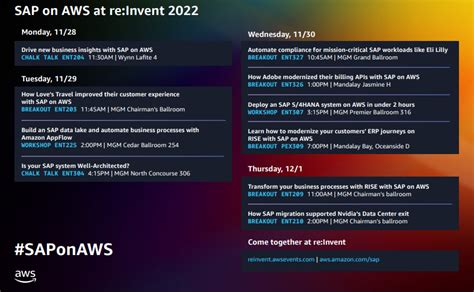 Join The Sap On Aws Team At Aws Reinvent 2022 Aws For Sap