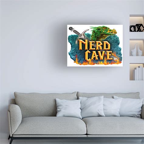 Trinx Nerd Cave Dragon On Canvas By Retroplanet Print Wayfair Canada