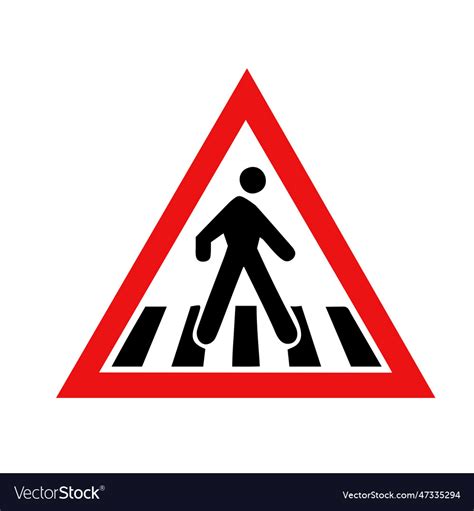 zebra crossing traffic sign image royalty free vector image