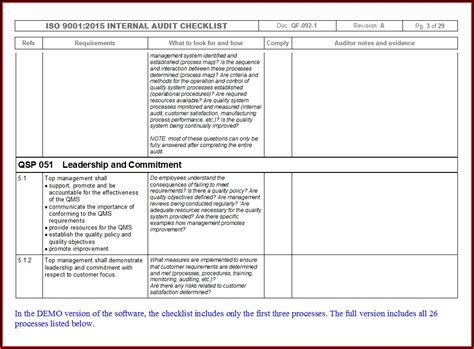 Iso 9001 Internal Audit Schedule Template Medicalkera