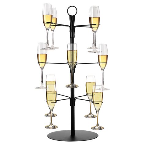 Cocktail Tree Stand 3 Tier 12 Holders Wine Glass
