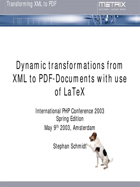Dynamic Transformations From Xml To Pdf Documents Pdf Xslt Portable Document Format