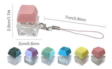 Cerodimo 6 Pack Keyboard Keychain Keycap Keychain Stress