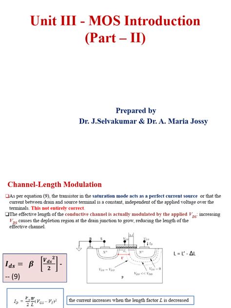 Unit3 Mos Transistor Part2 Pdf Mosfet Field Effect Transistor