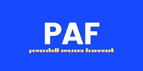 Github Voytas75powershellframework The Powershell Awesome Framework