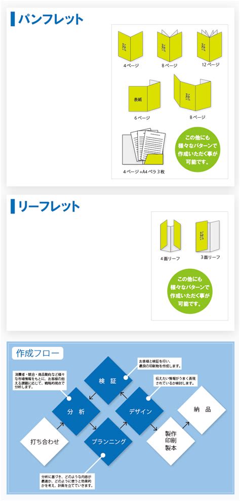 パンフレット・リーフ印刷制作 東洋印刷株式会社｜札幌市北区の印刷会社 Web制作・イベント・看板作成