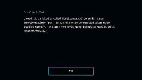 Panic Xmbsts With Invalid Syntax Result In Non Human Readable Panics · Issue 313 · Raytwo
