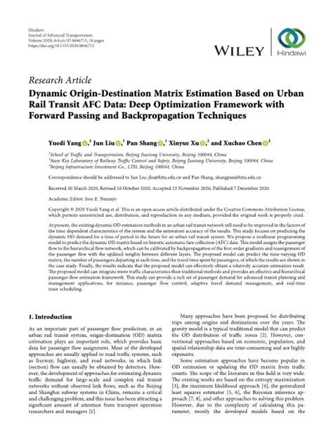Dynamic Origin Destination Matrix Estimation Based On Urban Rail