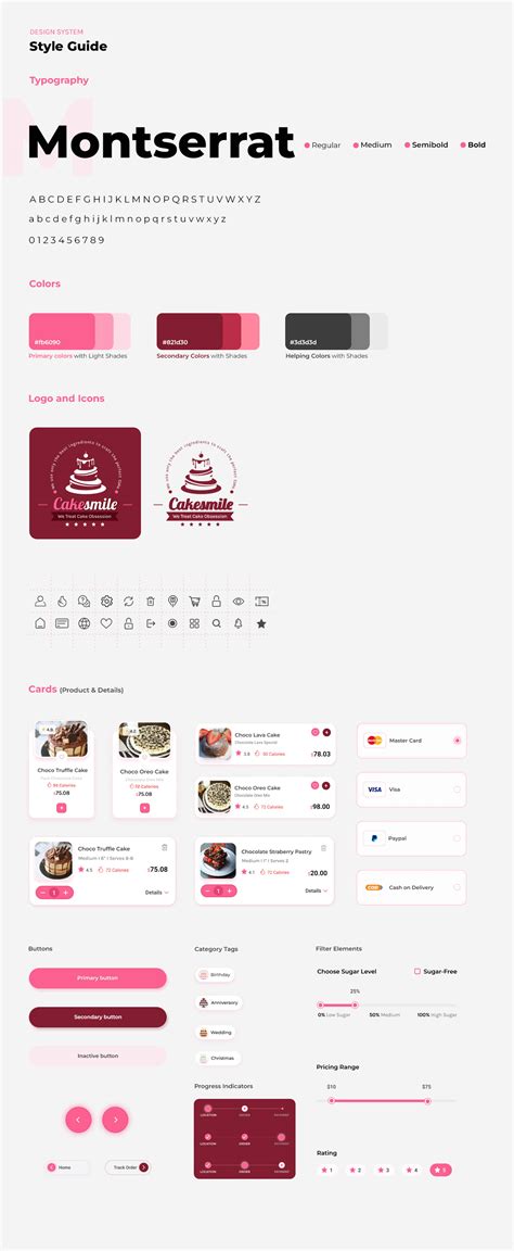Cakesmile Cake Delivery Mobile App UX UI Case Study Behance