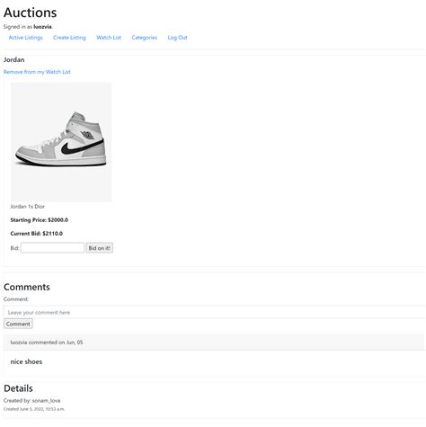 GitHub SonamRinzinGurung Auction Django Web App This Is A E Commerce Auction Web Application