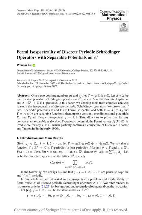 Fermi Isospectrality Of Discrete Periodic Schrödinger Operators With