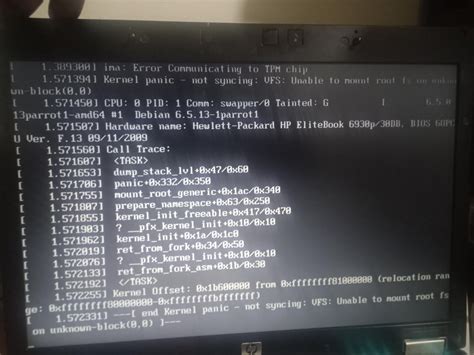 kernel panic after updating system r parrotsecurity