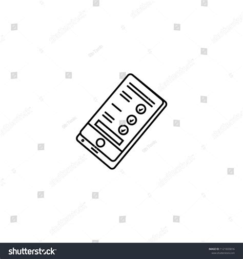 Rotated Mobile Phone Tick Text On Stock Vector Royalty Free 1121693816 Shutterstock