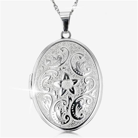 Sterling Silver Locket Necklace Uk At Charles Macias Blog