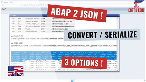 Abap 2 Json 3 Ways To Convert English Youtube