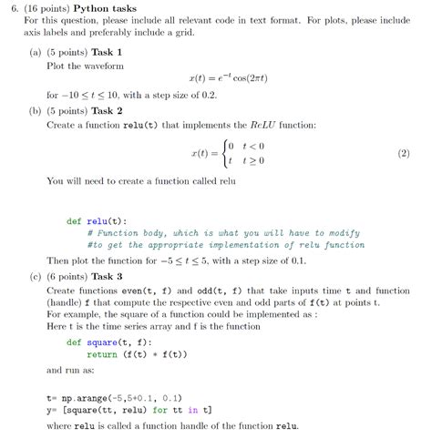 Solved 16 Points Python Tasks For This Question Please