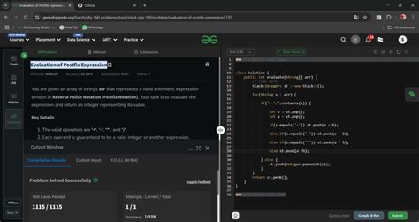 Gfg160days Dsa Java Problemsolving Codingjourney Sanjana Yadav