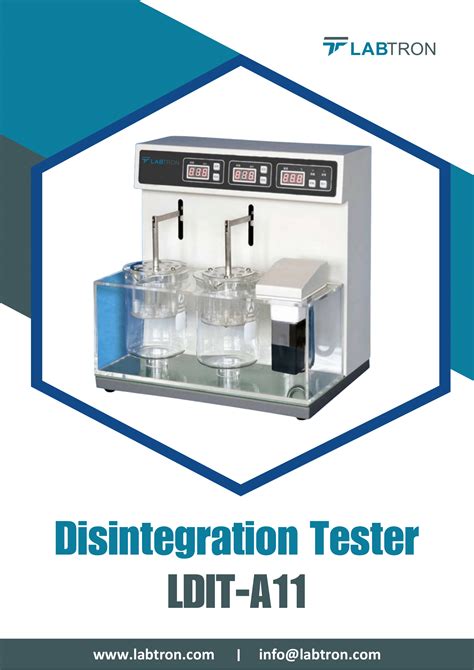 Disintegration Tester Ldit A11 Operating Manual Labtron