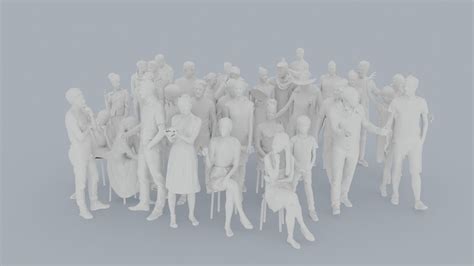 11 Casu1 Summer Casu2 Cafe1 Sitting People Scans Man Woman 3d Model 3d