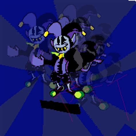 Jevil Undertale Styled Battle Sprite By Pidgeythethief On Deviantart