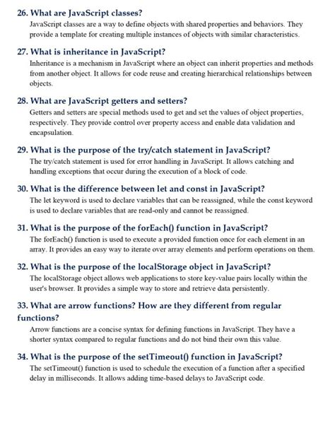 Most Asked Javascript Interview 100 Qanda Pdf Connect 4 Programming