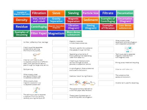 Separating Insoluble Substances Match Up