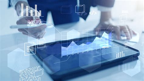 Business Finance Data Analytics Graph Chart Report Man Using Mobile Tablet Searching Investment