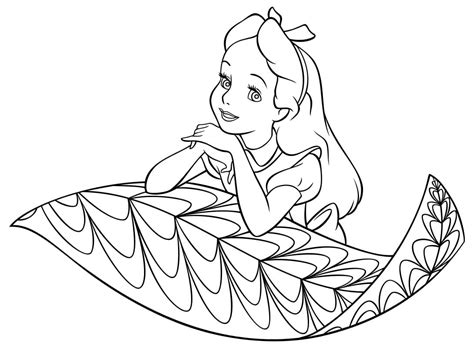 Dibujos De Alicia En El Pais De Las Maravillas Para Colorear