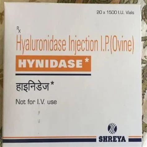 Shreya Hyaluronidase Injection 1500iu For Hospital At ₹ 670 Piece In Nagpur