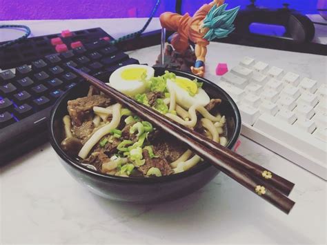Udon Noodles And Keyboard Porn Xpost A Requested R FoodPorn