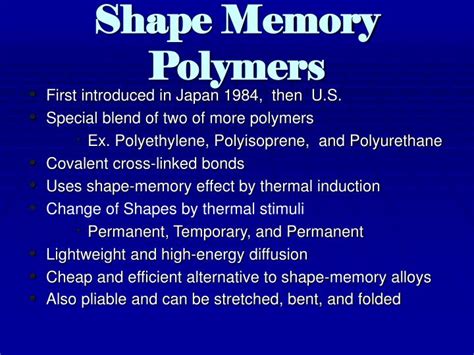 PPT Shape Memory Polymers Veriflex TM PowerPoint Presentation ID 3722892