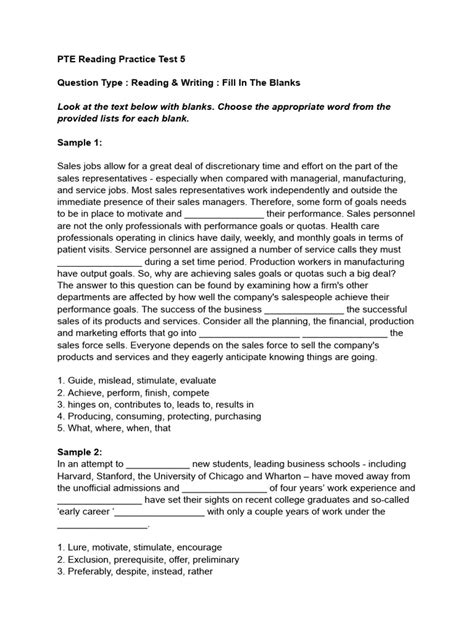 Pte Reading Practice Test 5 6da66701fb Pdf Sales Myofascial Trigger Point