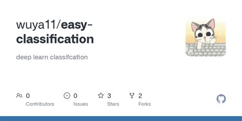 Github Wuya11easy Classification Deep Learn Classifcation