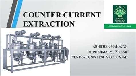 Counter Current Extraction Pptx Chemistry Science