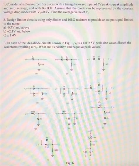 Solved 1 Consider A Half Wave Rectifier Circuit With A Chegg Com