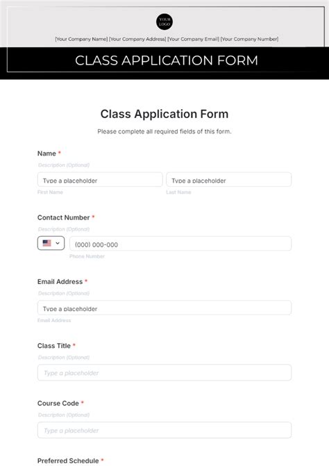Free Application Form Templates To Edit Online