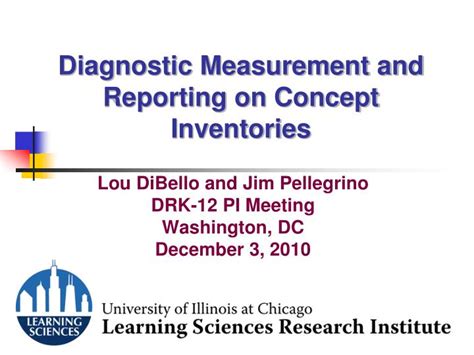 Ppt Diagnostic Measurement And Reporting On Concept Inventories Powerpoint Presentation Id