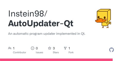 GitHub Instein AutoUpdater Qt An Automatic Program Updater Implemented In Qt