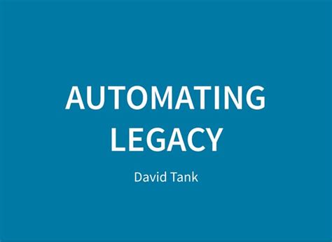 Devops Automating Legacy Ppt